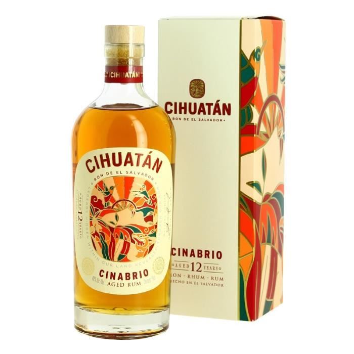 Rhum CIHUATAN Cinabrio RON el Salvador 12 ans - La cave Cdiscount