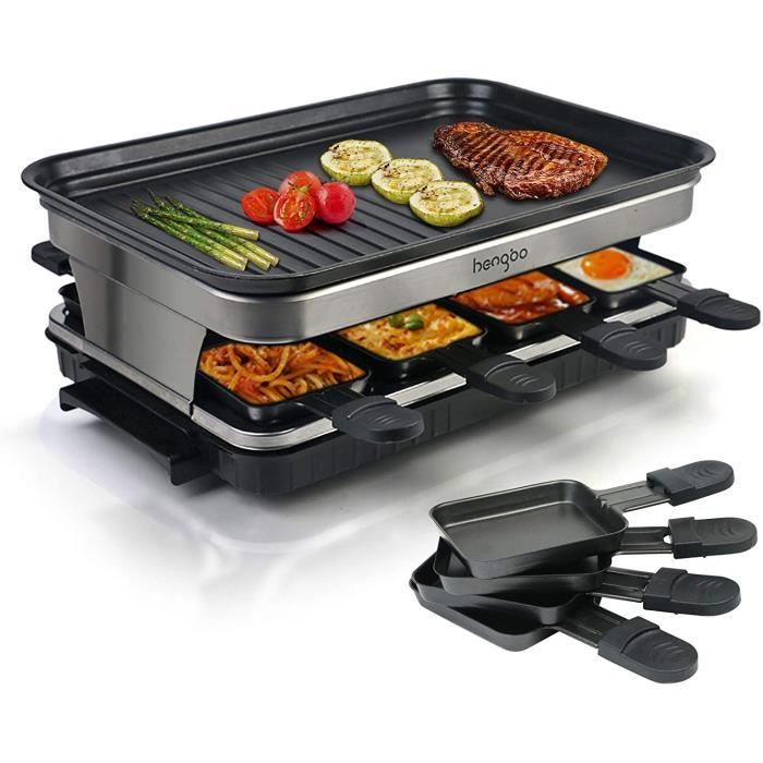 Appareil a Raclette 8 Personne, Service a Raclette avec Revêtement Anti ...
