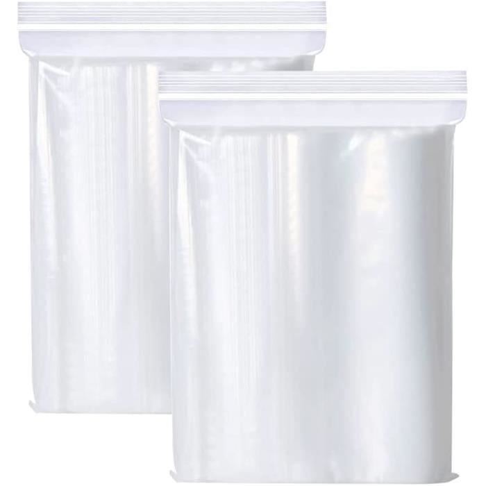 200 Pièces Sachet Plastique Transparent Scellé Sachet de Rangement ...