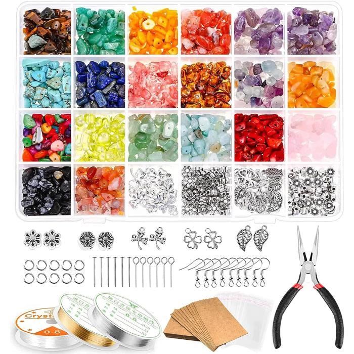 Kit de fabrication de bijoux en cristal 1685 pièces, ensemble de perles ...