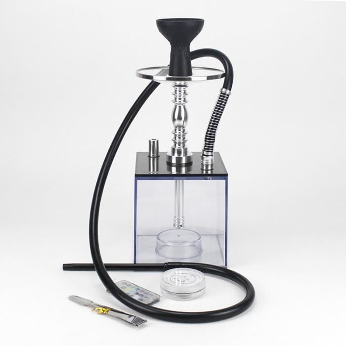 Chicha,Shisha Hookah Transparent avec bol en Silicone, Pipe à fumer ...