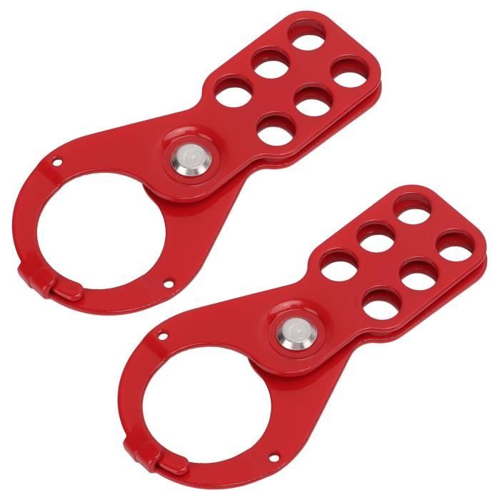 EJ.life moraillon d'étiquette 6 trous Lockout Tagout Safety Hasp Lock ...