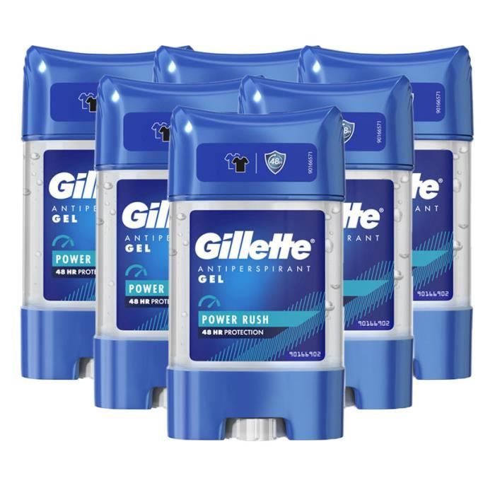 Hydrogel déodorant anti-transpirant - GILLETTE - POWER RUSH - Fraîcheur ...