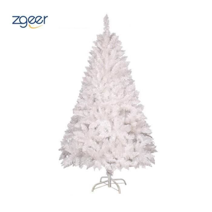 HAOPYOU Sapin de Nol 120cm Artificiel PVC Blanc Arbre de Noel avec ...