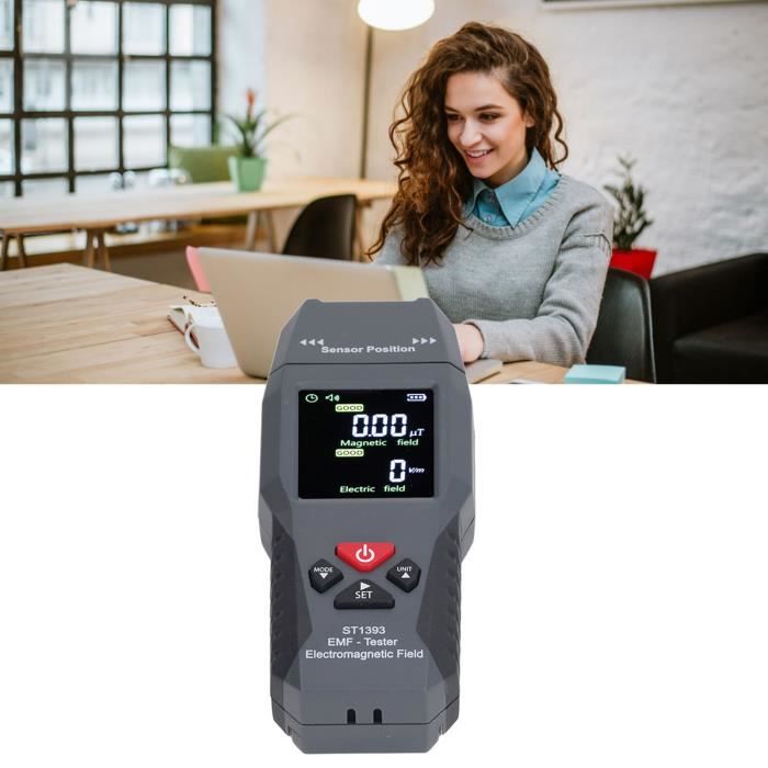 HURRISE mètre d'EMF EMF Meter Testeur de Rayonnement Électromagnétique ...