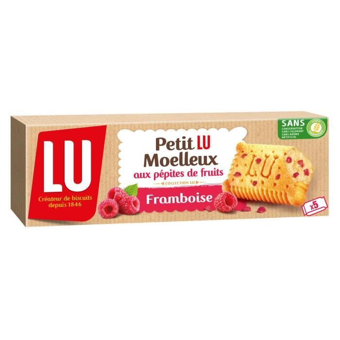 LOT DE 6 - LU - Petit Lu Moelleux Gâteaux moelleux Framboise - boîte de ...