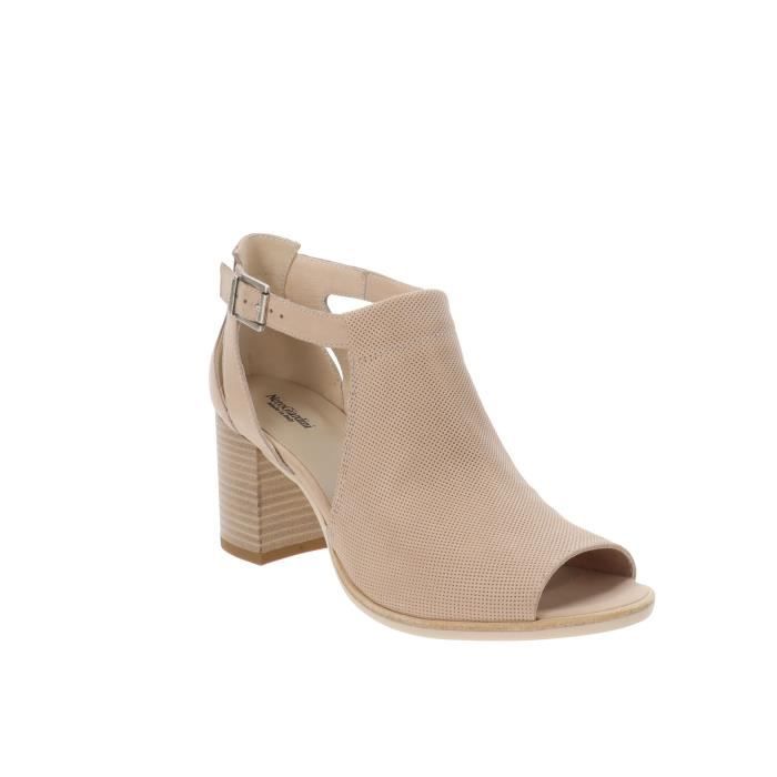 Chaussures à talons en cuir pour femme - NeroGiardini - Beige - Talon ...