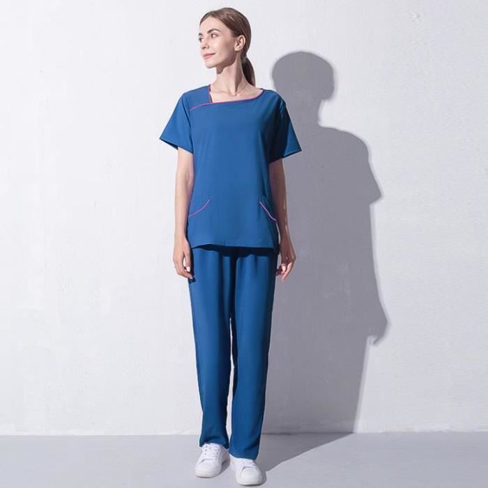 BLOUSE PROFESSIONNELLE Tshirt + Pantalon Uniforme d'infirmière Travail ...