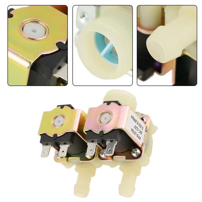 Electrovanne DN20 G3/4 DC 12V à double tête normalement fermée MXZZAND ...