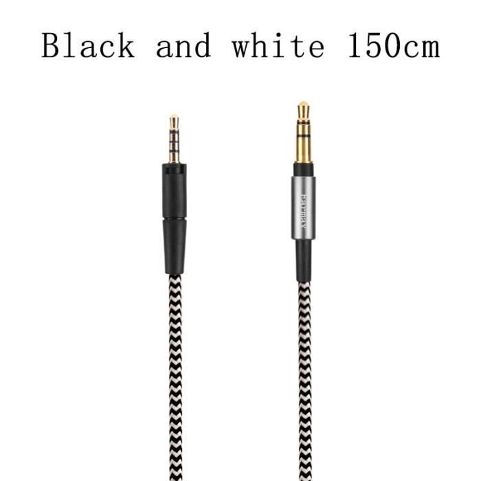 Connecteur industriel,MOMENTUM-Câble tressé en nylon pour Sennheiser,3 ...