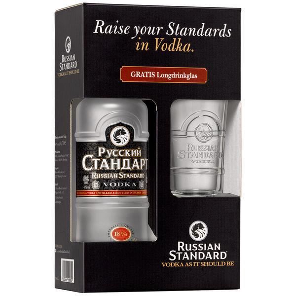 Russian Standard Original Vodka 40% vol. 70cl + Long Drink Glas Gift ...