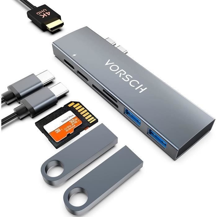 Hub USB C Adaptateur MacBook Air-Pro M1 7 en 2 Adaptateur USB C Mac ...