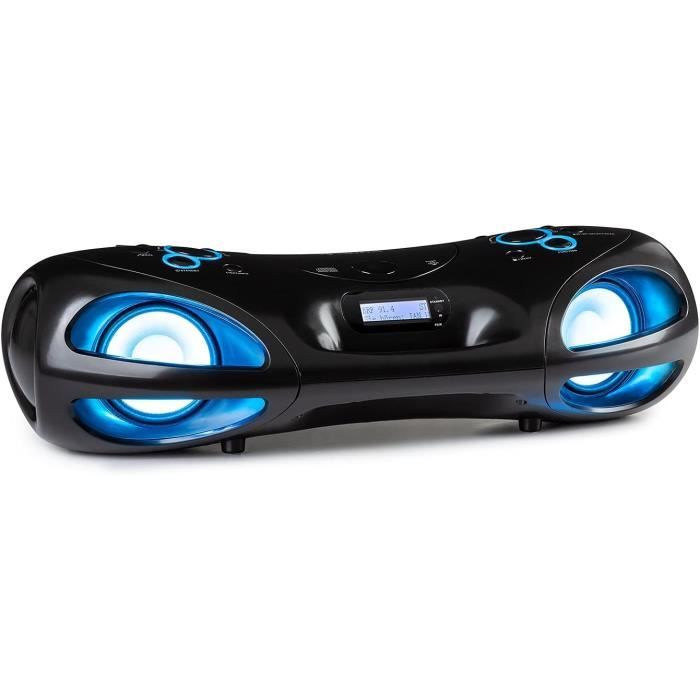 AUNA Spacewoofer Dab - Boombox et Lecteur CD - Enceinte Mobile, 40 W, Radio FM, Dab +, Bluetooth ...