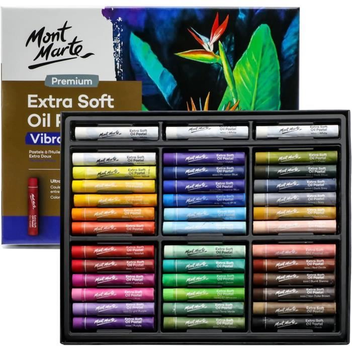 Mont Marte pastels à l'huile extra doux, 39pc, couleurs assorties ...