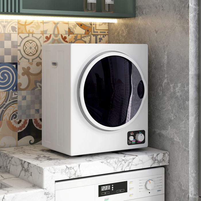 HOMCOM - Sèche-Linge électrique - Plastique - 49x40.5x60cm - Blanc ...
