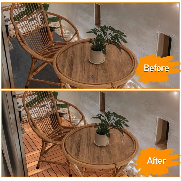 Yakimz 44x Dalles de terrasse en bois d'acacia Mosaïque 30x30cm Dalle ...