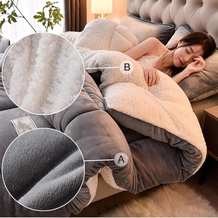 Couette en Cachemire Épaissie - Rose - COUETTE - 150x200cm(3.5kg ...