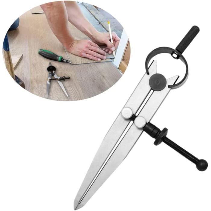 AJW-Compass en Cuir Réglable Réglable Aile Sac à Dessin en Acier Compas ...