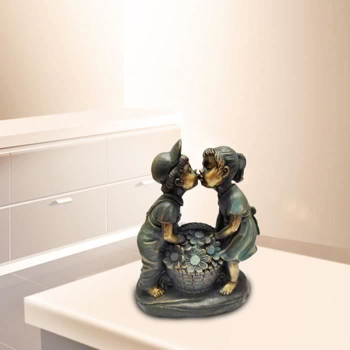 Goodman-Bronzé Fini de Jouer Enfants Jardin Statue Garçon et Fille ...