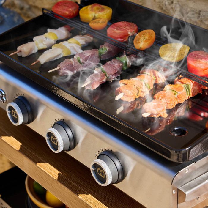Plancha gaz Silvia IIG Evo 3 feux – BRASERO BY FAVEX – Plaque fonte ...