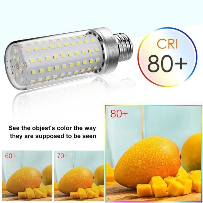 Led Argent Maïs Ampoules E27 25W Candélabre Ampoules 200W Équivalent, 2500Lm, Blanc Froid 6000K ...