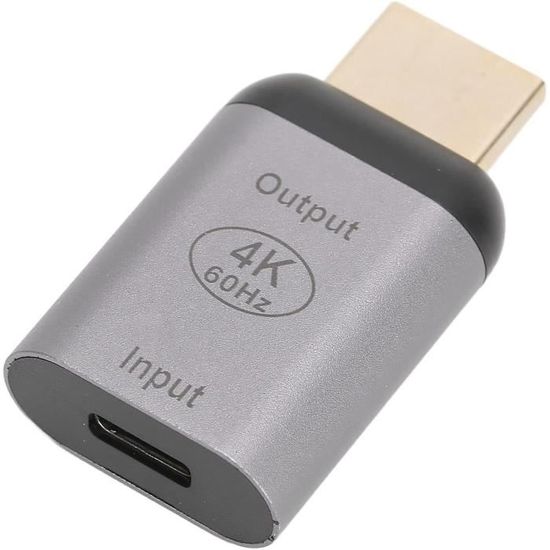 Adaptateur 4K 60HZ USB C Femelle vers HDMI Mâle, Convertisseur de Type ...