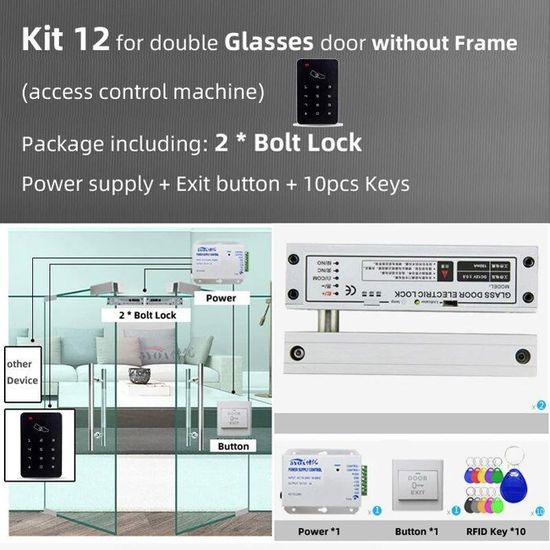 Système de contrôle d'accès RFID,ouvre-porte électronique,ensemble de ...