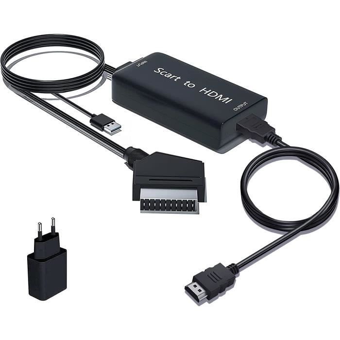 Adaptateur Peritel vers HDMIConvertisseur Peritel HDMI Full HD 1080P ...