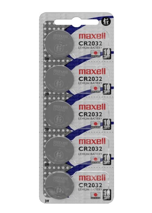5 x Piles boutons Lithium CR2032 (5×1) MAXELL - Cdiscount Bricolage