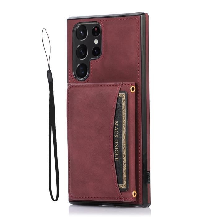 Vin Rouge-Galaxy A12-remontage sur mesure, en cuir plus ancien ...