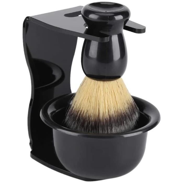 Barbe Rasoir Porte-bol de Brosse, 3 en 1 Kit de Rasage, Barbe Blaireaux ...