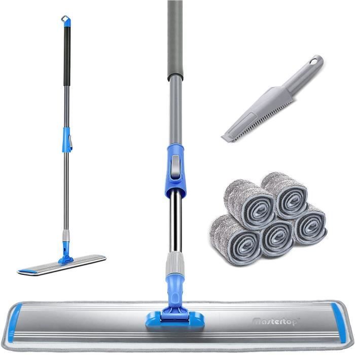 MASTERTOP Balai serpillère avec manche en aluminium de 132 cm, 5 ...