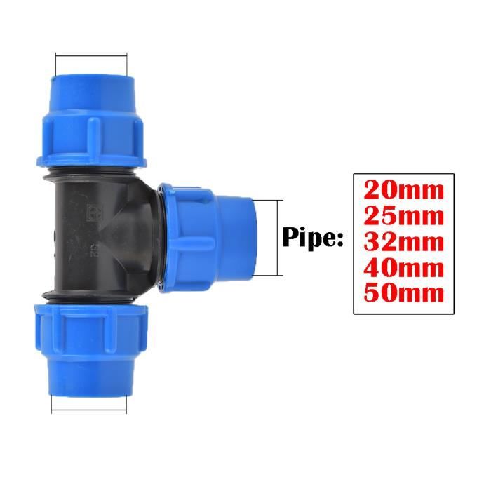 Tee-32mm-PVC PE Tube séparateur'eau du robinet connecteur de Valve en ...