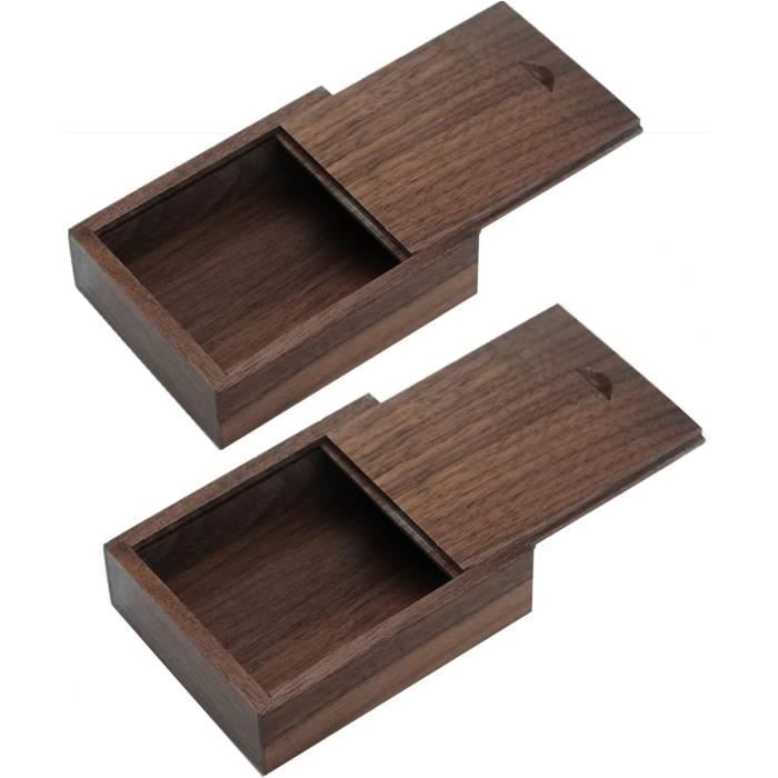 2 Boîtes De Rangement En Bois Boîte De Rangement En Bois Avec Couvercle ...