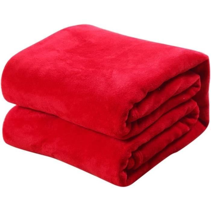 Couverture - Enfant - Flocon de Neige - 100x150 cm - Polyester - Rouge ...