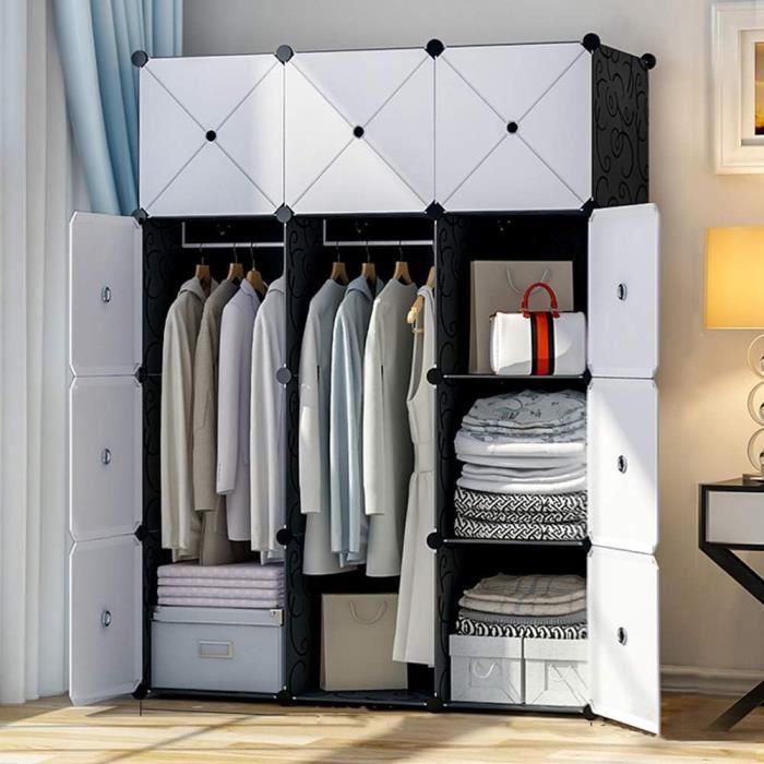 Armoire De Rangement, Penderie avec Portes, Construction Solide ...