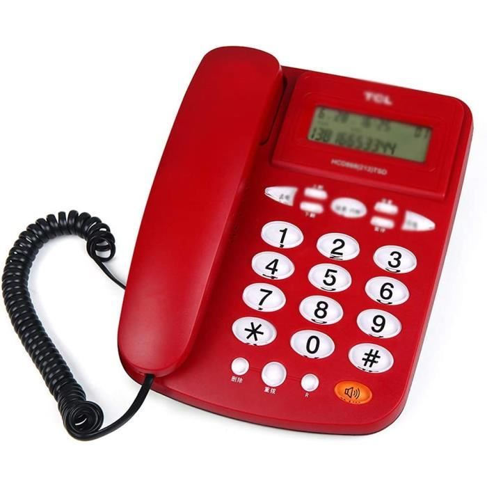 Télé Filaire avec Télé Fixe Gros Bouton De Cristal sans Les Mains De L'hôtel De Bureau À ...