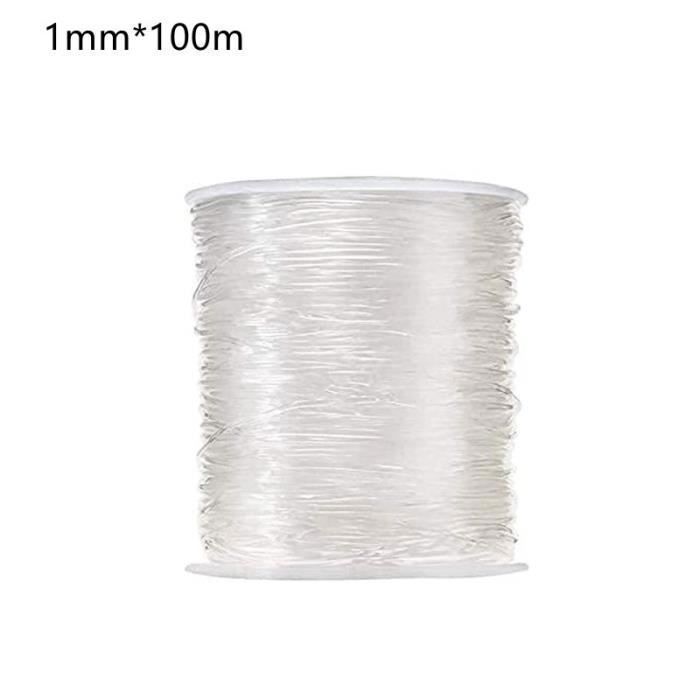 Fil Elastique pour Bracelet 100m*1mm Fils Elastique Transparent ...