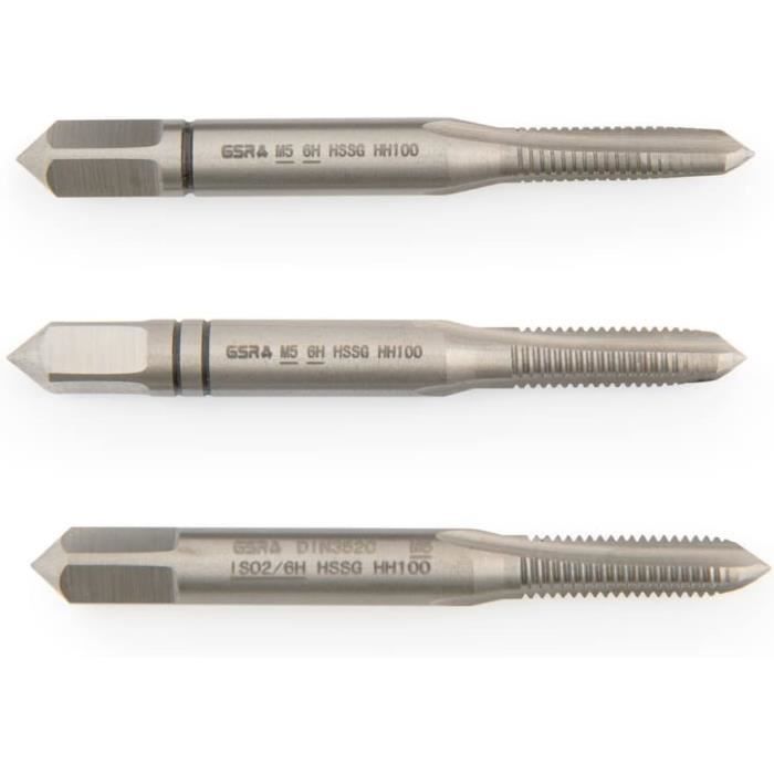 Profi Taraud M5 Set Hssg 3 Pièces, Taraud[u8014] - Cdiscount Bricolage