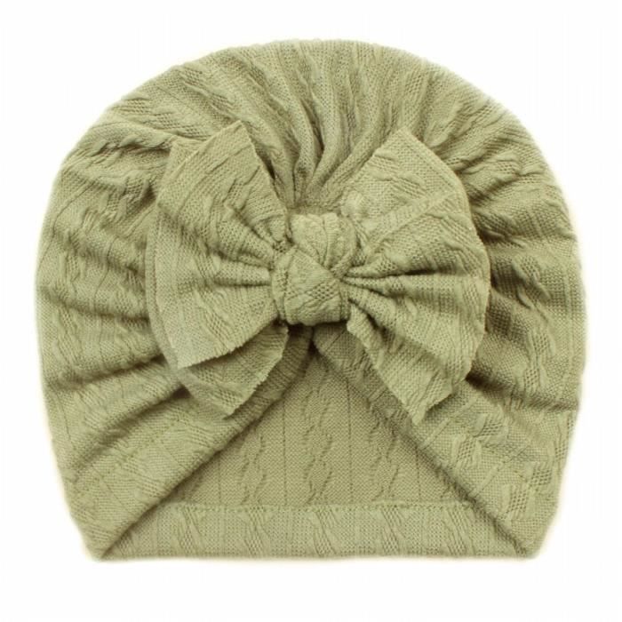 Bébé Turban solide coton doux bébé chapeau lapin oreille nouveau-né ...