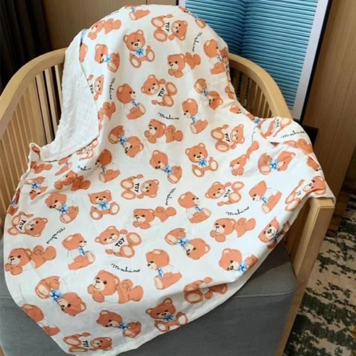 90*115CM infantile hiver couverture bébé gris literie poussette doux ...