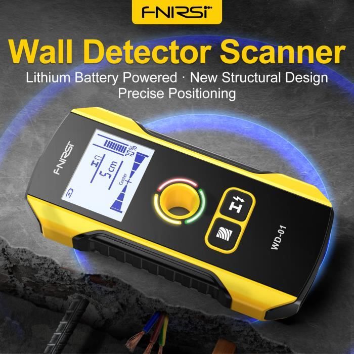 Scanner mural détecteur de métaux - CURCONSA - Numérique - Jaune - Sans ...