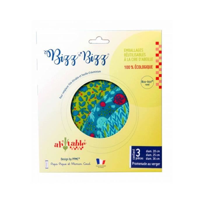Emballages réutilisables - ECODIS - Kit de 3 Bizz-Bizz ronds - Zéro ...