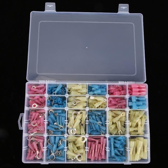 EJ.life Lot de 480 Connecteurs Électriques Isolés Assortis pour fils et cosses - Cdiscount Bricolage