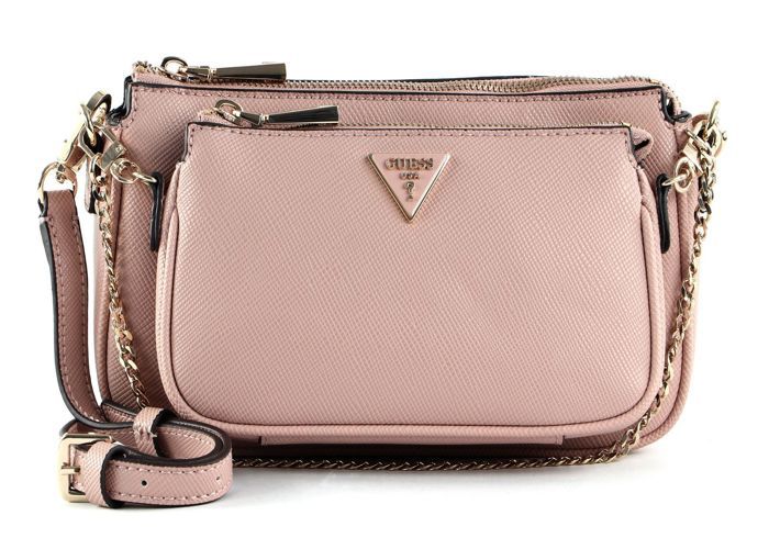 GUESS Sac à épaule bandoulière rose pour femme - Alexie Double Pouch ...