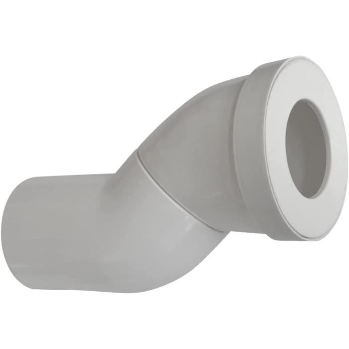 Pipe WC orientable - 25x18,5x18,5 cm - Blanc - PVC - Installation ...