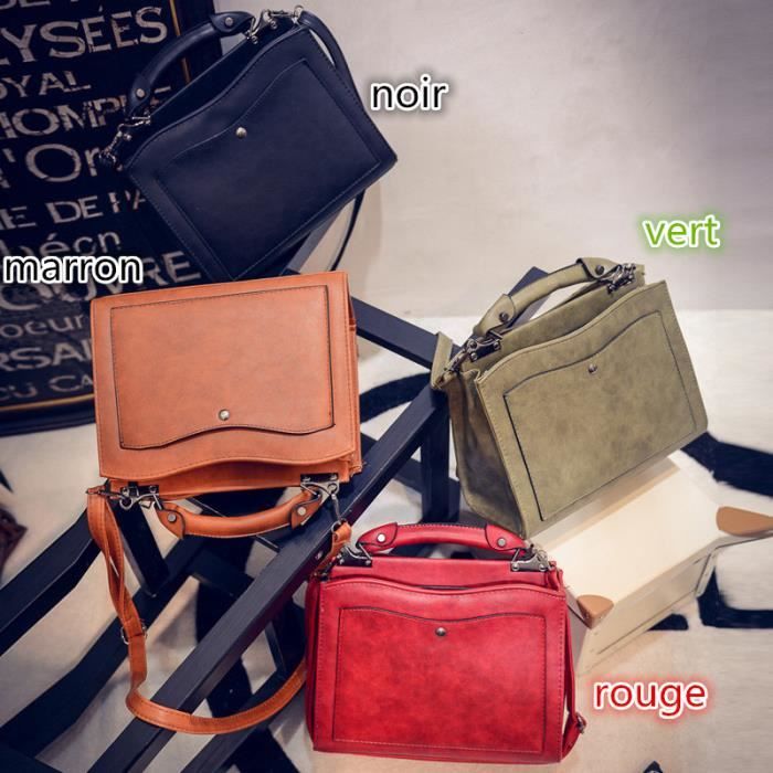 Sac A Langer Sac A Main PU rétro sac à main sac... marron - Cdiscount ...