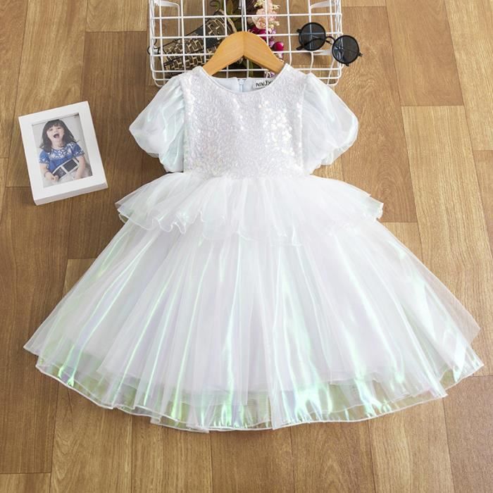 Robe Enfant Fille D'été Élégante Pour Filles Robe Princesse Tulle À ...