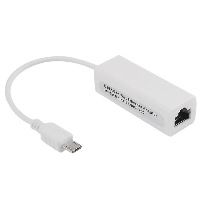 Adaptateur Ethernet pour tablette PC mini USB 5 broches vers RJ45 10 ...