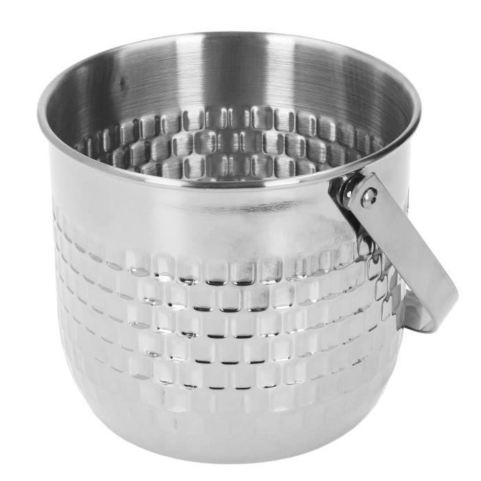 Seau à vin - VVIKIZY - Double couche en acier inoxydable - Argent ...